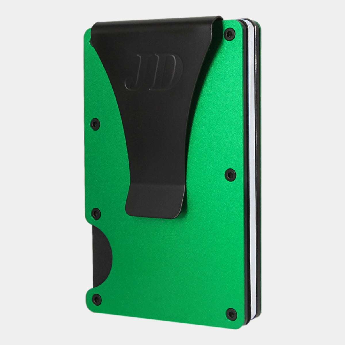 James Dixon Slim RFID Wallet, Electric Green, Aluminium, Money Clip
