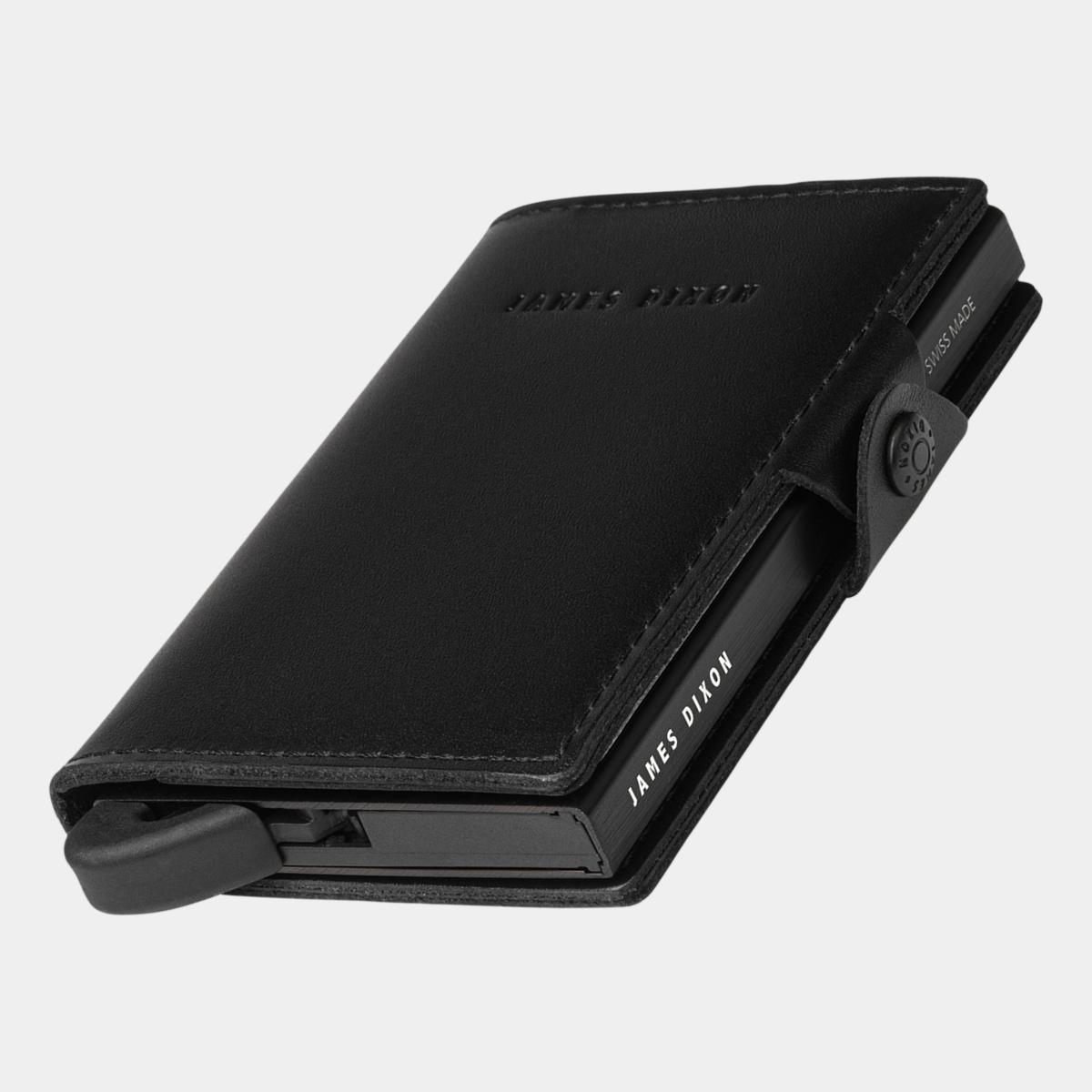 James Dixon Slim RFID Wallet, Black, One, Snap