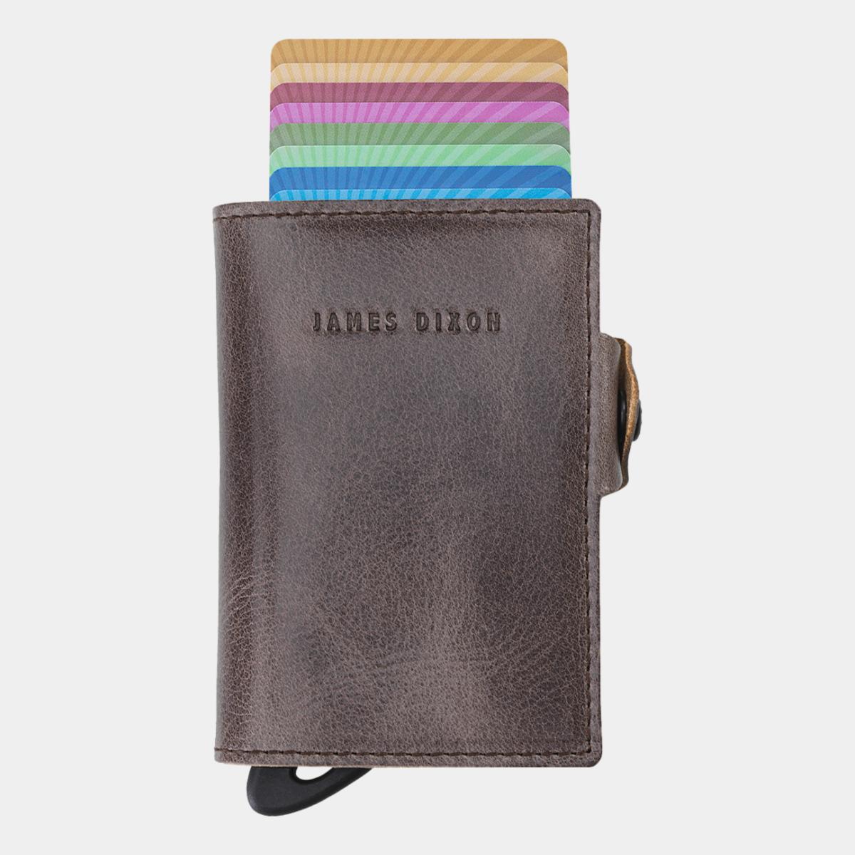 James Dixon Botón Classic Saddle Brown Coin Pocket Wallet