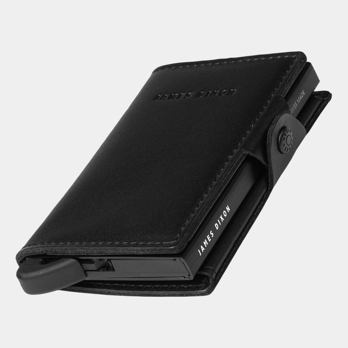 James Dixon Slim RFID Wallet, Black, One, Coin Pocket, Snap