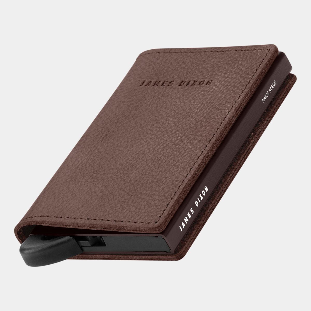 James Dixon Slim RFID Wallet, Dark Brown, Grace