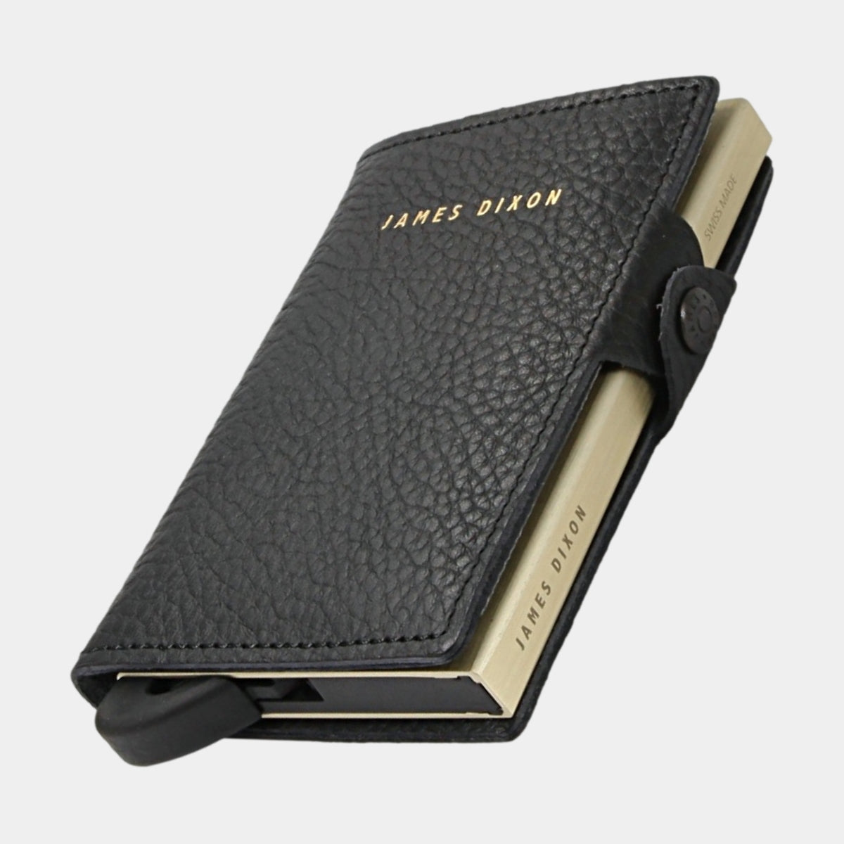 James Dixon Porte-cartes Homme, Noir/Or, Grace, Bouton
