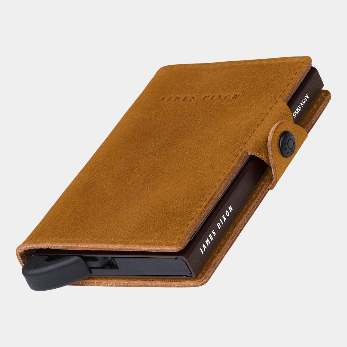 James Dixon Slim RFID Wallet, Ochre, Vintage, Snap