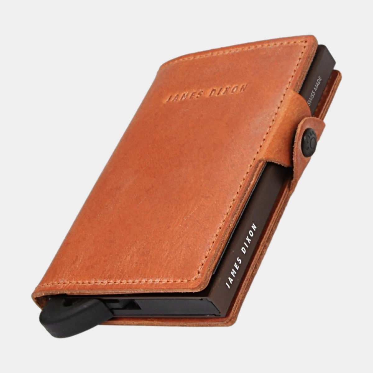 James Dixon Slim RFID Wallet, Ochre, Vintage, Snap