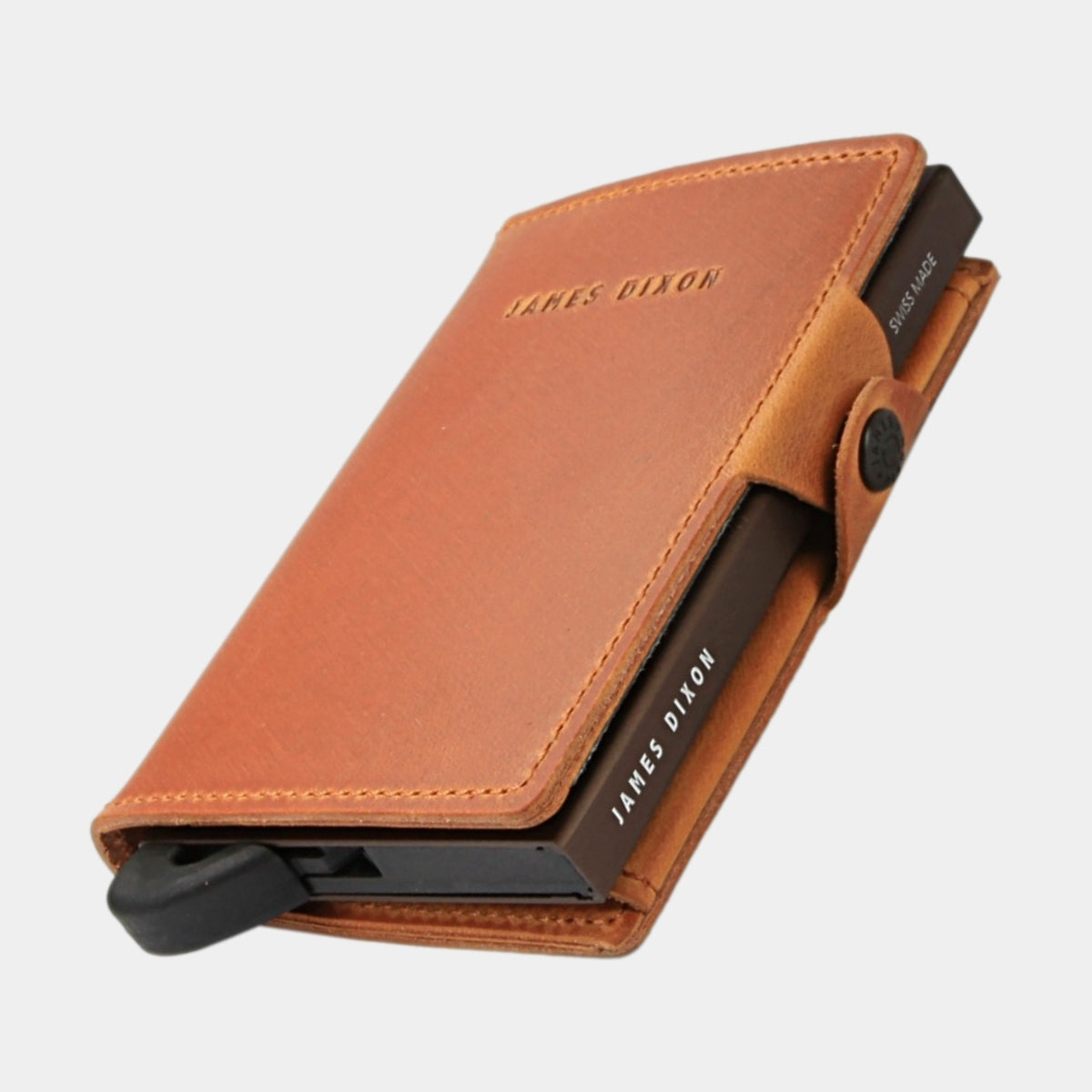 James Dixon Slim RFID Wallet, Ochre, Vintage, Coin Pocket, Snap