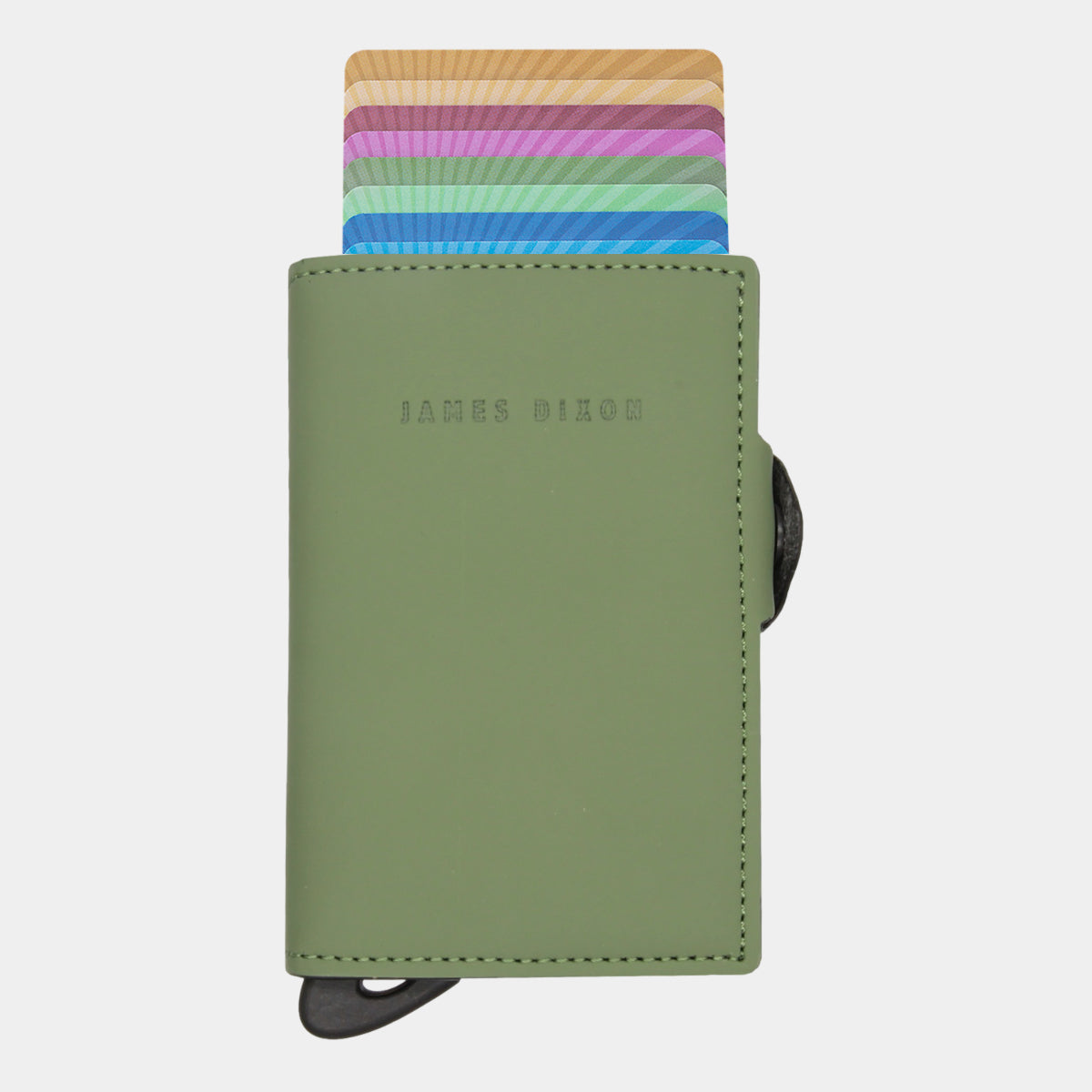 James Dixon Smart Wallet Men Coin Pocket Green Botón Nautica