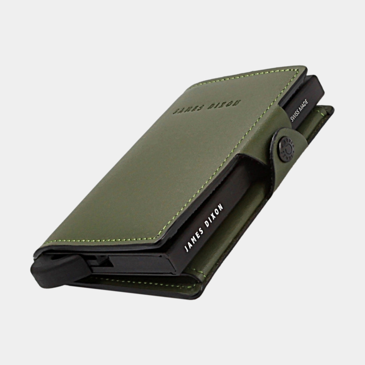 James Dixon Slim RFID Wallet, Green, One, Coin Pocket, Snap